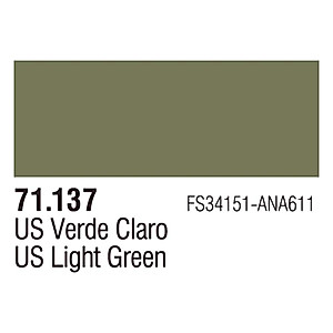 Vallejo FS34151 US Light Green Model Air Paint Set