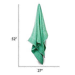 Alspin Cotton Bath Towels 6 Pack Cotton Towels,Teal Color ,24 x 48 Inches Towel for Pool, Spa, and Gym Lightweight and Highly Absorbent Swift Drying Towels