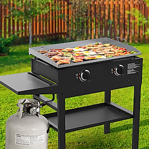 Stanbroil 28 Inch Flat Top Griddle, Stainless Steel Griddle Replacement Top for Blackstone 28" 2-Burner Gas Grill Cooking Station, Rear Grease Management System