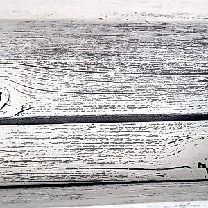 Reclaimed Wood Shadow Box with Wood Backing - Rustic Farmhouse Barnwood Style - Floating Shelves (White, Rectangle)