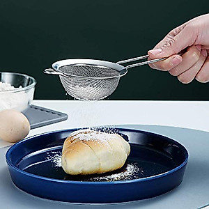 Kyraton Fine Mesh Strainer 6 Pieces Set, Flour Sifter For Baking, Stainless Steel Clander, Matcha Tea Strainer, Gravy Separator, Stasher Sieve Pasta Strainers