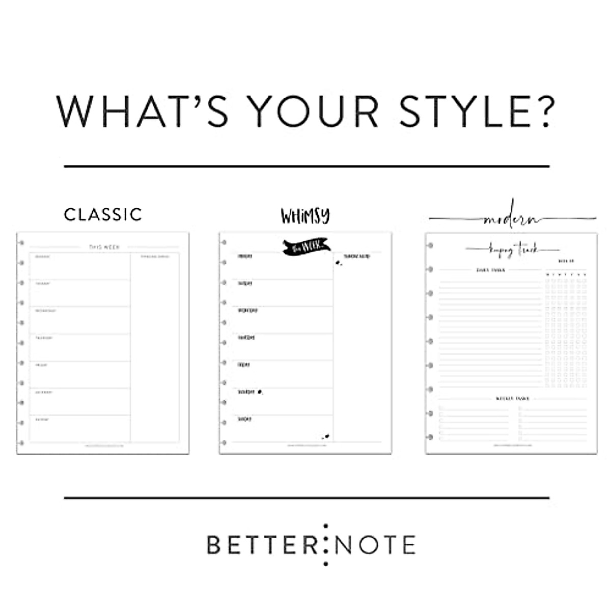 BetterNote 2024 Monthly Calendar Refill with Tabbed Dividers for Discbound Notebooks, Index Tabs, Disc, Pages Fit Happy Planner, Circa Levenger, Arc, TUL, IWP, Talia (Whimsy, 11-Disc, 8.5"x11")