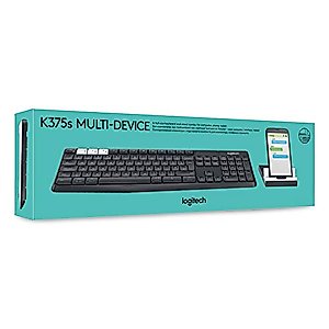 Logitech Bluetooth K375s Multi-Device Wireless Keyboard and Stand Combo