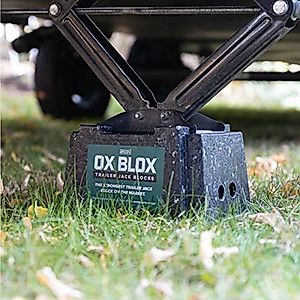 OX BLOX Trailer Jack Block | RV and Camper Blocks for Any Tongue Jack, Post, Foot, or stabilizer (Round or Square) | Supports up to 10,000 lbs per Block