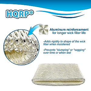HQRP 2-Pack Wick Filter Compatible with Bionaire BWF75 Filter D Replacement BCM3656 BCM3855 BCM3955 BCM3656-UM BCM3855C BCM3600 Humidifiers
