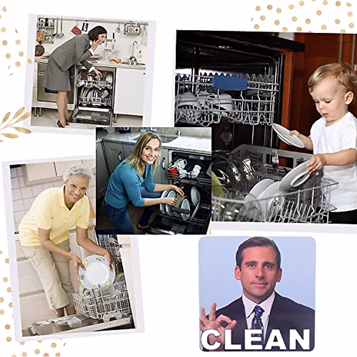 2 Pack Clean and Dirty Magnet，Dishwasher Magnet Clean Dirty Sign Indicator，Reversible Dish Washer Sign, Double Sided Strong Kitchen Flip Indicator，Apartment Must Haves Kitchen Necessities