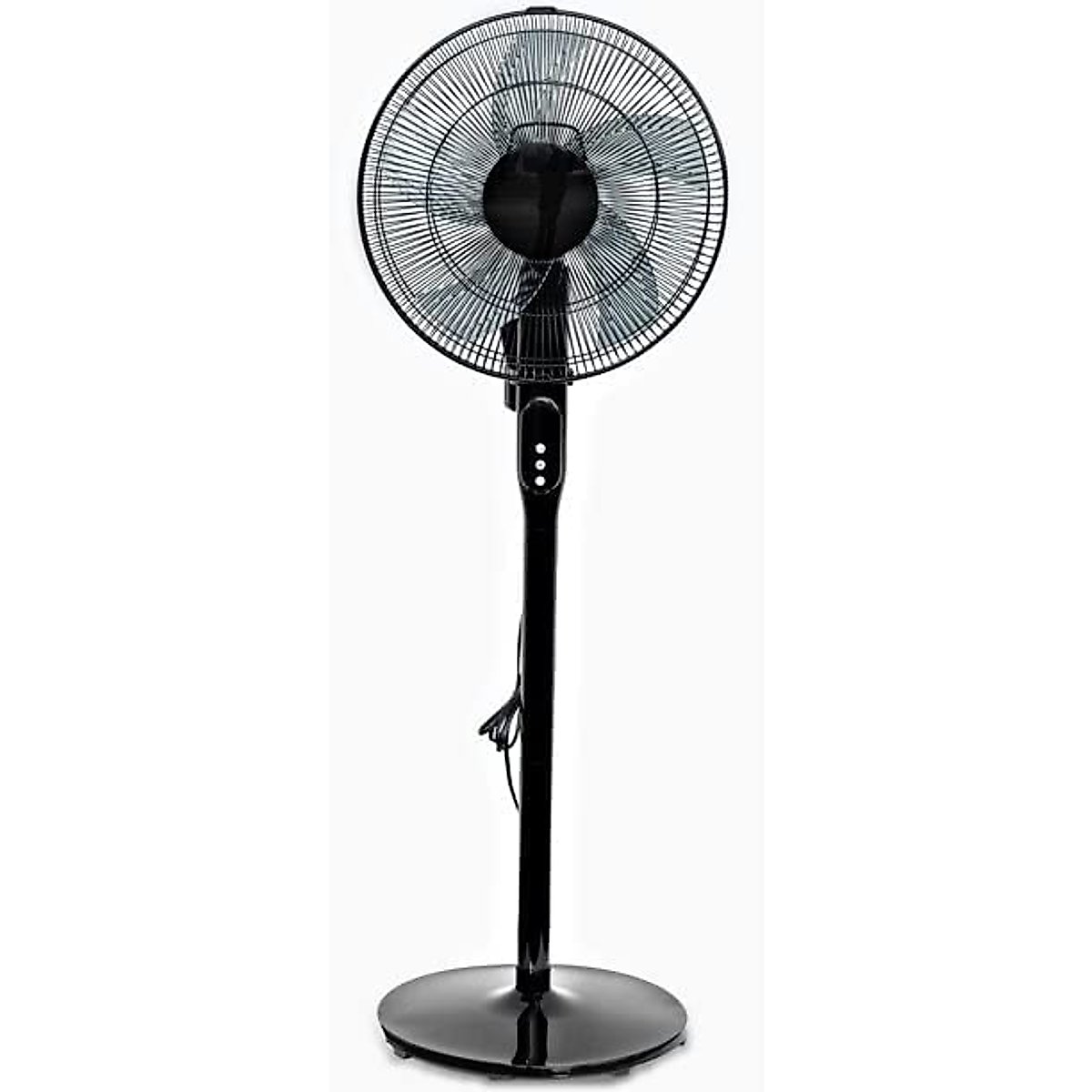 PELONIS 16'' 12-Speed Adjustable Height Quiet Pedestal Fan with Digital Display & Remote Control, PSPF18AR40B (Renewed)