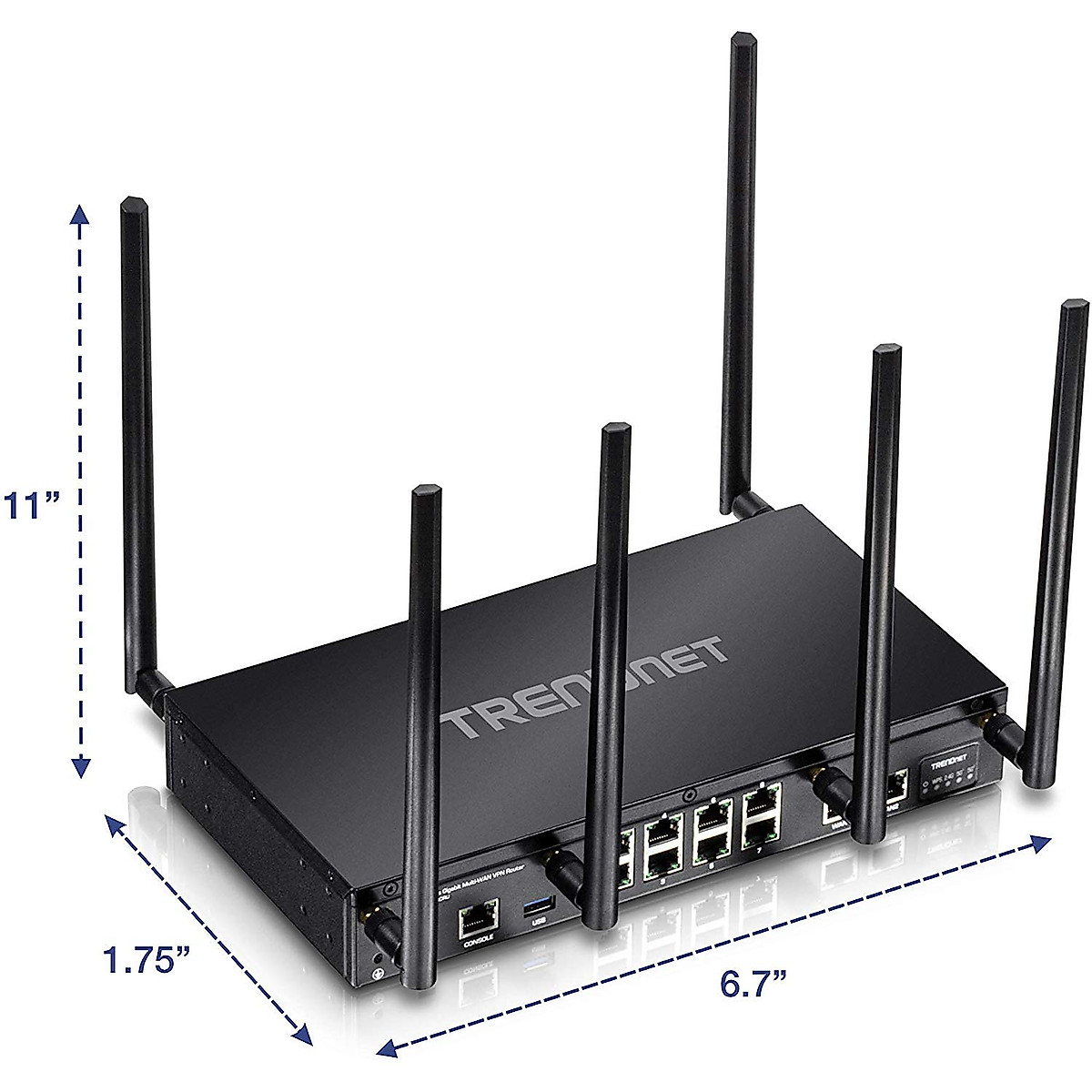 TRENDnet AC3000 Tri-Band Wireless Gigabit Dual-WAN VPN SMB Router,TEW-829DRU,MU-MIMO, Wave 2,Internet Router,Whole Office/Home wifi,Pre-Encryped Wireless,QoS ( RENEWED)