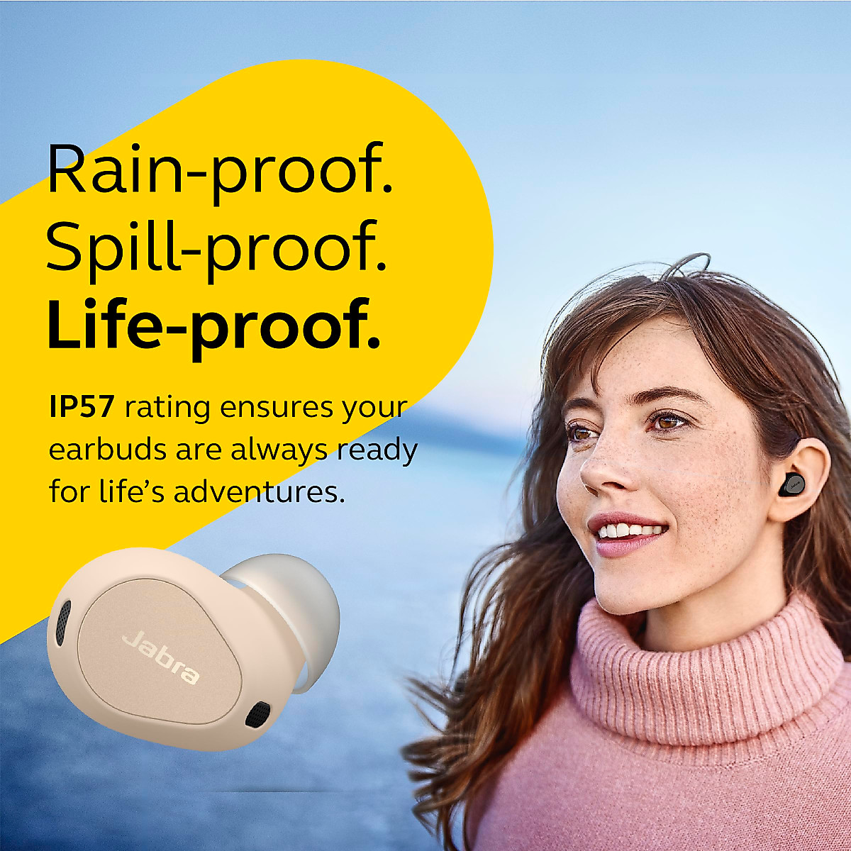 Jabra Elite 10 True Wireless Bluetooth Earbuds – Advanced Active Noise Cancelling with Dolby Atmos Surround Sound, All-Day Comfort, Multipoint, Crystal-clear calls – Cream