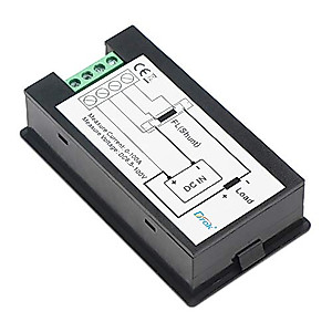 DC Battery Monitor, DROK DC Amp Meter 6.5-100V 12V 24V 48V 100A Digital Multimeter, Voltage Current Power Energy 4-in-1 Tester Gauge DC Volt Amp Watt Detector with LCD Display and Shunt