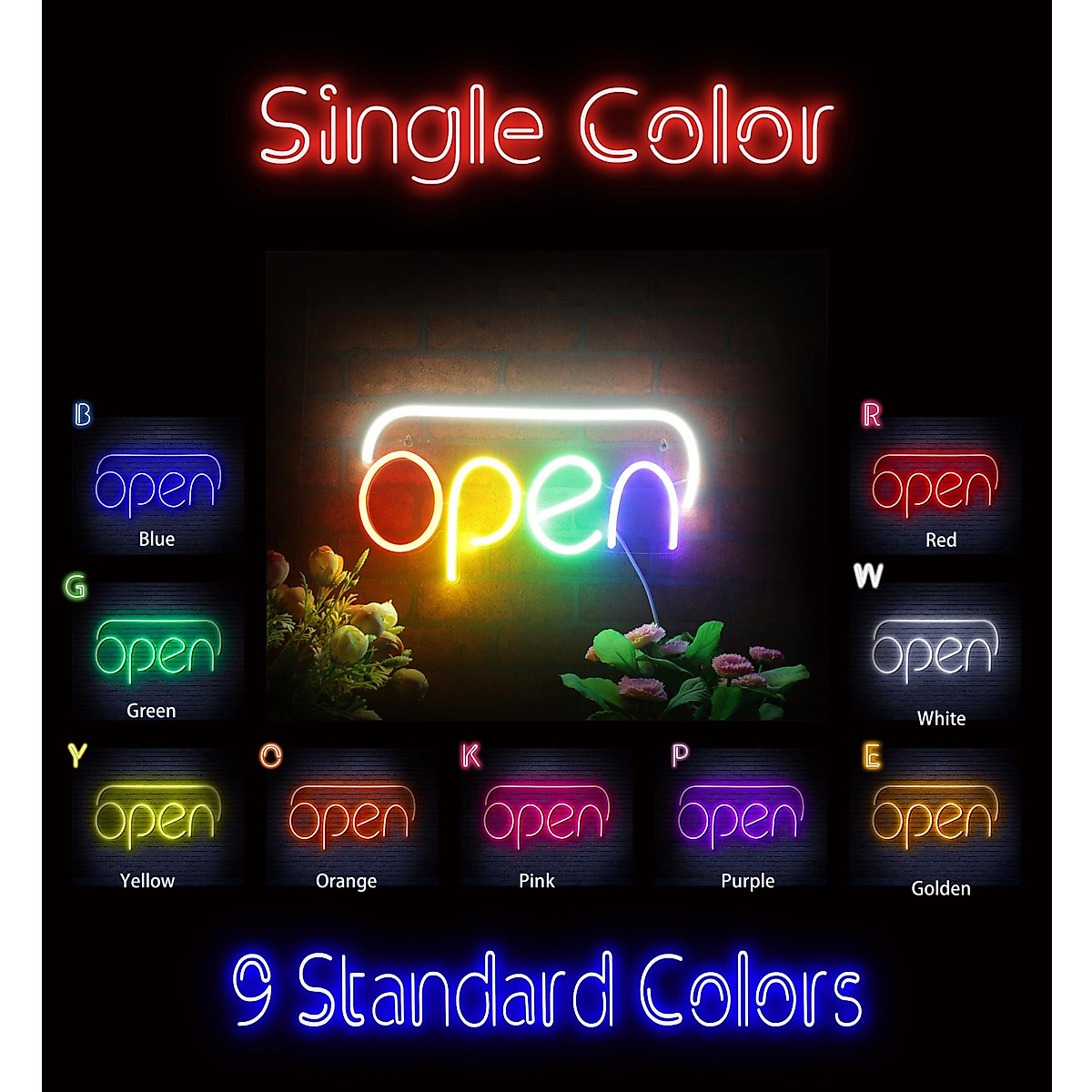 AdvPro Open Flex Silicone LED Neon Sign - Blue - st16s32-fnu0244-b