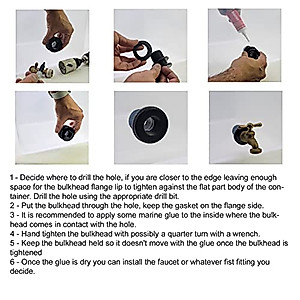 Lifegard Aquatics 3/4-Inch Double Threaded Bulkhead