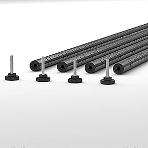 SINGAYE 5 Tier Storage Rack Wire Shelving Unit Thicken Heavy Duty Storage Shelves for Pantry Closet Kitchen Laundry 880Lbs Capacity 13.38"x 23.22"x 59.05"(DxWxH) Black