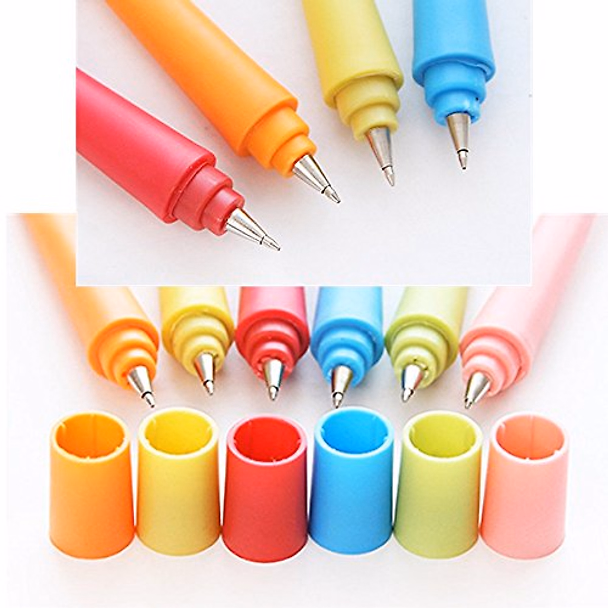 Funny live Bendable Ballpoint Pen Bending Hand Gesture Ballpoint Pen Free to Bend Cute Cartoon Silicone Gesture Ballpoint Pen,0.7mm Black Ink,6 Pcs/Set