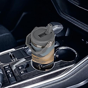 WITHSBKK 30oz Car Cup Black Arabian Horse Printed with Portable, Stainless Steel Travel Mug, Vacuum Insulated Tumbler And Straw, Leakproof for Car & Outdoor, UV Printed Design