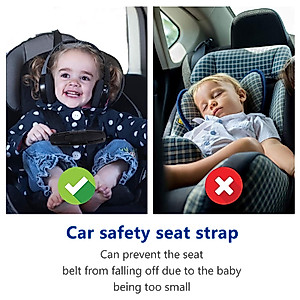 HEALLILY Baby Chest Harness Clip Adjustable Safety Belt Guard Seat Buckle Part 5 PCS (Black)