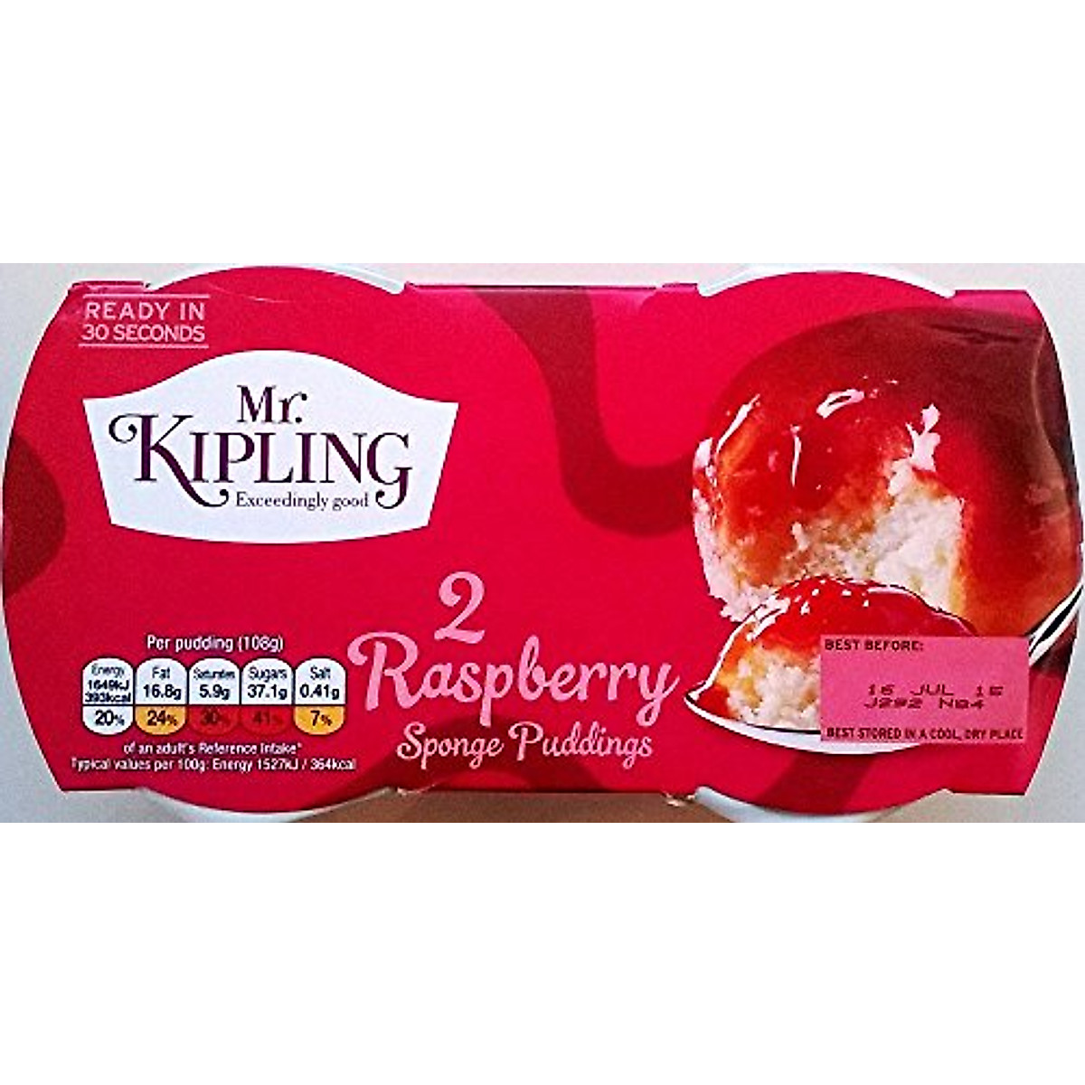 Mr Kipling Raspberry Sponge Puddings 1 X 2 Puddings