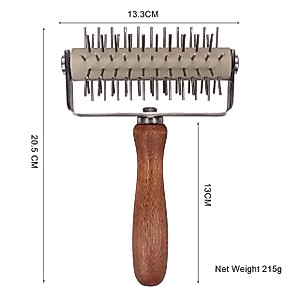 Handle Roller Docker Stainless Steel Pizza Dough Docker For Homemade Pizza Cake Pie Bread Pastry Baking Tool