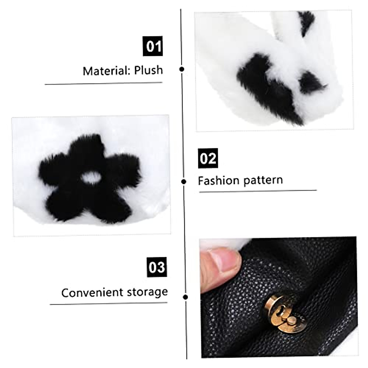 TENDYCOCO 1 PC Flower Shoulder Bag Crossbody Sling Bags for Women Crossbody Bags for Women Trendy Cellphone Crossbody Purse for Women Phone Bag Purse Tote Handbag Tiny Hobo Handbag Plush Bag