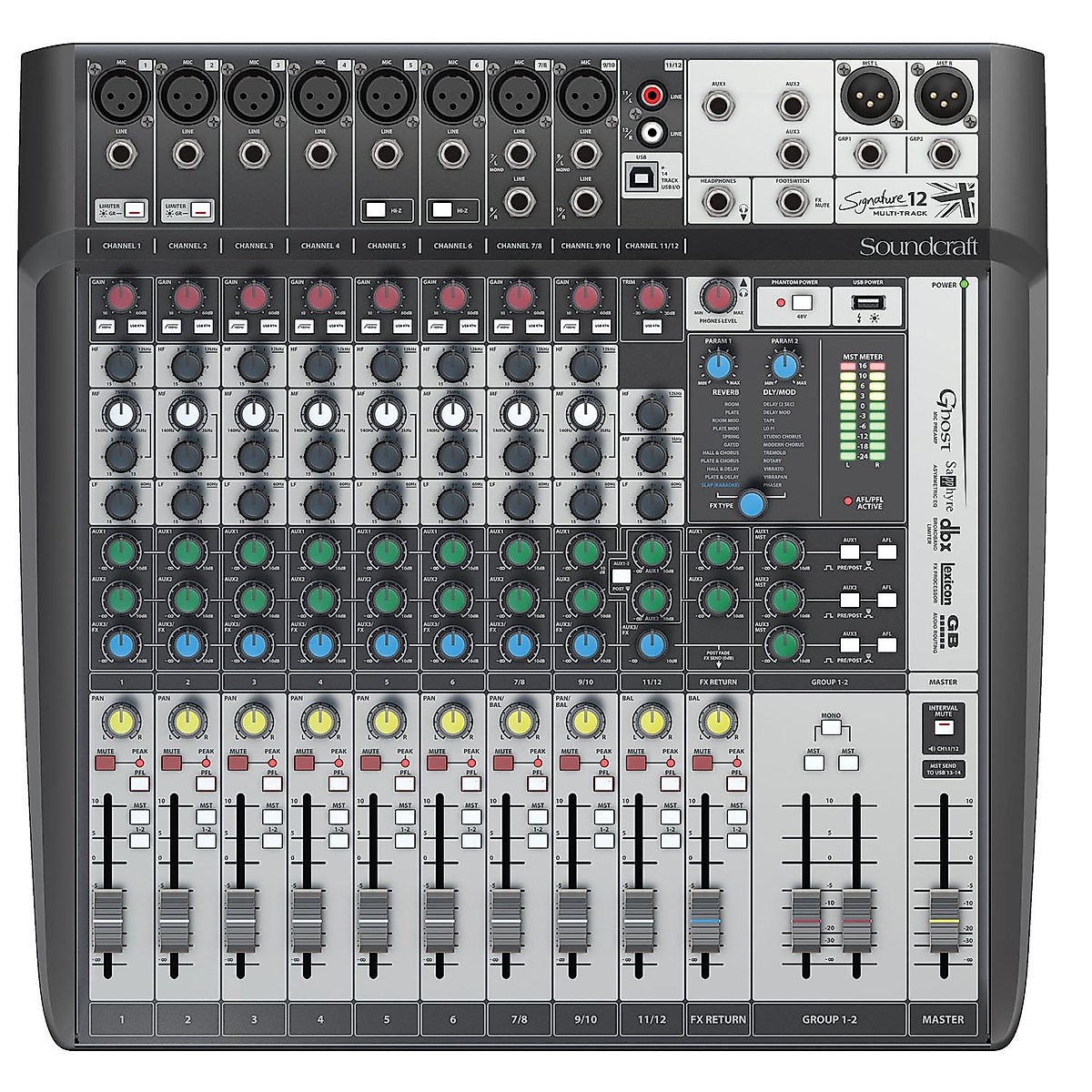Soundcraft Signature 12MTK Analog 12-Channel Multi-track Mixer with Onboard Lexicon Effects