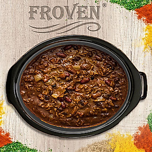 FROVEN 6 Quart Silicone Crockpot Liners. Thickened, Weighted and Sturdy Reusable Slow Cooker Liners Oval Compatible with most 6 QT Crock Pot Liners Slow Cooker Accessories. Leakproof, Dishwasher Safe