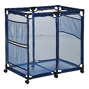Dienspeak Indoor & Outdoor ball Basket field and Pool Storage Organizer Storage Bin Rolling Cart Pool side Mesh Container for Toy Organizer Toy Storage Playroom or Pool Goggle Balls Float