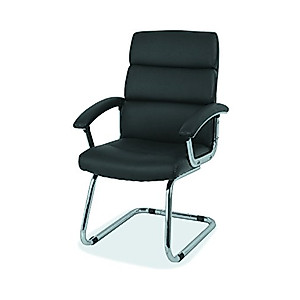 HON Traction Guest Chair with SofThread Leather, in Black (HVL102)