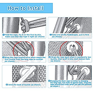 Replacement Cord for Zero Gravity Chair 4 Cord，Universal Replacement Bungee Cord Laces for Antigravity Chair, Lounge Recliners, Patio Lawn Chair, Elastic Chair Repair Kit, Grey