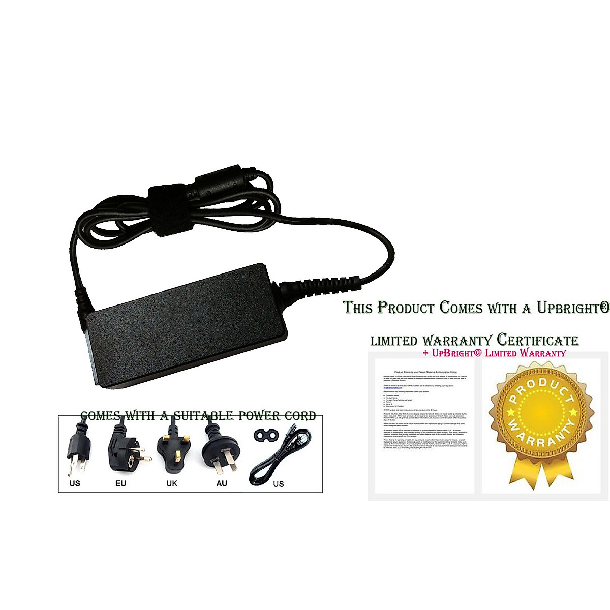 UPBRIGHT® New Global 12V 3.33A 40W AC/DC Adapter for Vizio M160MV 16" HD LED LCD Television 623311230012R 12VDC 3330mA 12.0V 12Volts 40 Watts DC12V Power Supply Cord Cable PS Charger Mains PSU