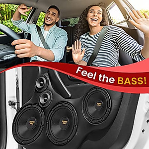 Pyramid 10 Inch Car Subwoofer Speaker - 500 Watt High Powered Car Audio Sound Component Speaker System w/ 2 Inch High-Temperature Kapton Voice Coil, 85.6 dB, 8 Ohm, 60 oz Magnet - Pyramid PW1048USX