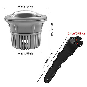 Double Seal 6-Groove Air Valve, 3PCs Universal Kayak Boat Air Valve with Black Wrench for Inflatable Boat Raft Dinghy Kayak Canoe Rafts (Grey Air Valve)