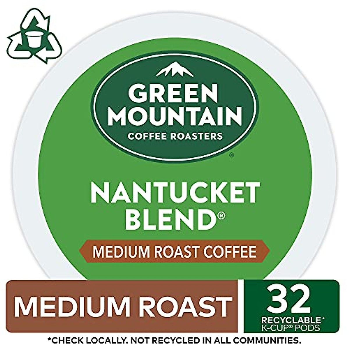Green Mountain Coffee Nantucket Blend Keurig Single-Serve K-Cup Pods, Medium Roast Coffee, 32 Count