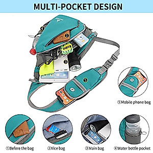 Peicees Sling Bag Backpack for Men Women Water Resistant Crossbody Shoulder Bag Travel Hiking Chest Daypack