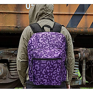 Telosports student backpack printed school bag Purple,Business Durable Backpack , College School Computer Bag for Men & Women (5# purple)