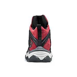 RAX Men's Ankle High Waterproof Hiking Boots Outdoor Lightweight Shoes (Red, numeric_8)