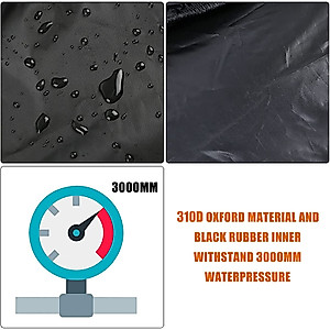 Waterproof Car Cover Replace for 2007-2023 Honda Accord, 310D Oxford Fabric &PU Coating Custom-fit All Weather Car Covers with Zipper Door & Windproof Bands for Sun Snow Rain Dust Protection (Accord)