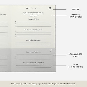 The Gratitude Journal : 5 Minute Journal a Day for More Happiness, Positivity, Affirmation, Productivity, Mindfulness & Self Care - A Simple Undated Hardcover Five Minute Guide Daily Planner and Effective Gratitude Journal for Women & Men (Beige)