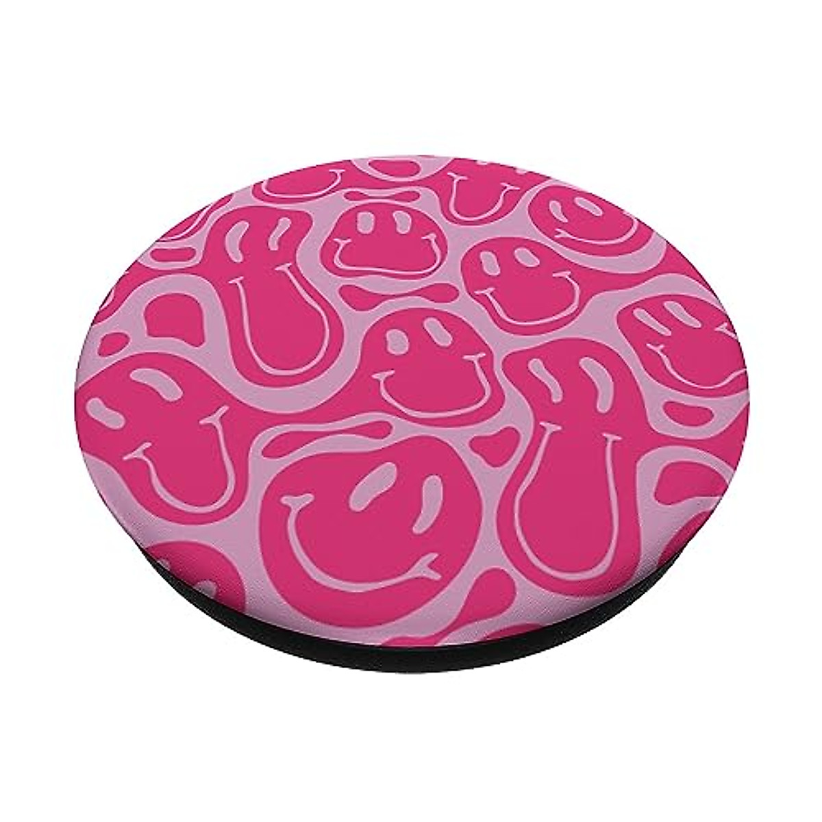 aesthetic trippy pink liquid swirl dripping smile face PopSockets Standard PopGrip