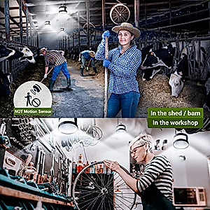 160 LED Solar Lights Outdoor Waterproof，LOFTEK Solar Pendant Lights with Remote Hanging Hook & 16.4ft Cable, Dusk to Dawn Solar Powered Security Flood Lights for Indoor Shed Patio Garage Yard