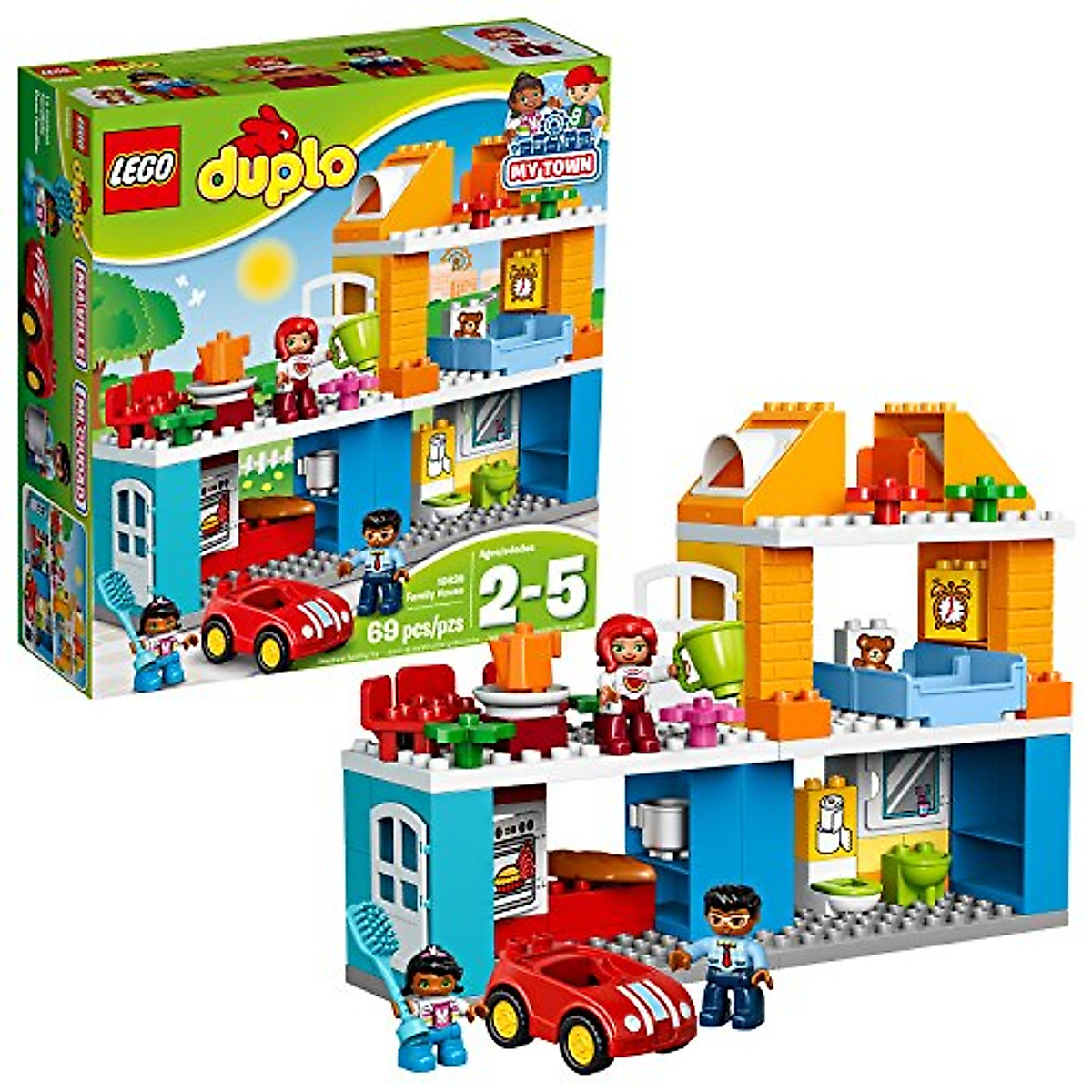 LEGO DUPLO My Town Family House 10835 Building Block Toys for Toddlers (69 Pieces)