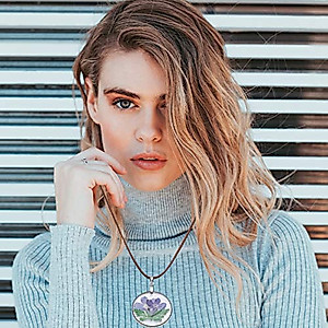 Holibanna 1pc Women Flower Necklace Specimens Pendant Necklace Sweater Chain Dried Daisy Necklace Daisy Jewelry for Women Flower Nacklace Pressed Flower Jewelry A Necklace Miss Dried Flowers