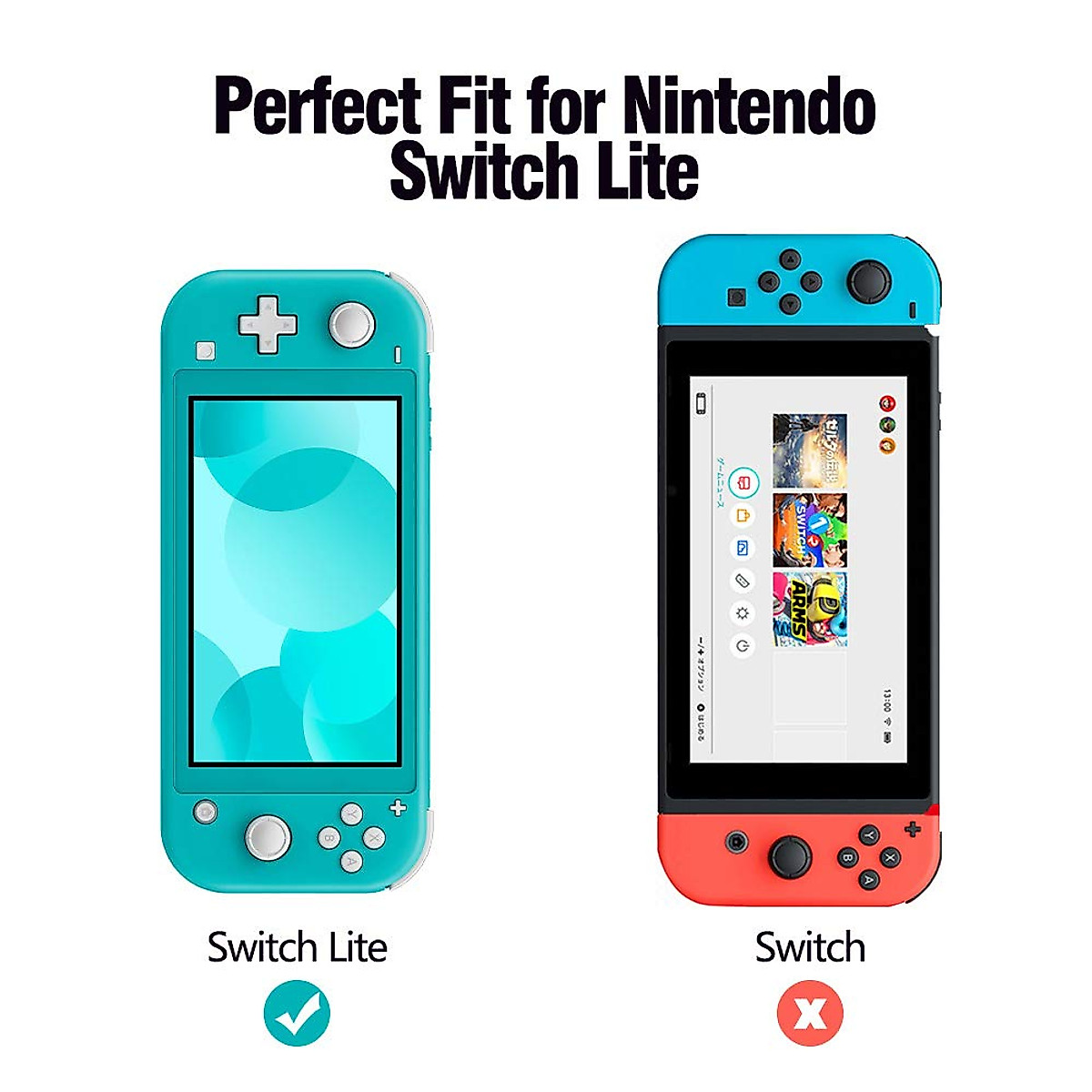 MoKo Cover Compatible with Nintendo Switch Lite, Protective Clear Grip Case TPU Shockproof Durable Frosted Shell Compatible with Nintendo Switch Lite Console - Clear