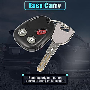 X AUTOHAUX 315MHz MYT3X6898B Replacement Keyless Entry Remote Car Key Fob for Chevy Trailblazer for GMC Envoy 2002-2007 for Isuzu Ascender 2003-2008 for Buick Rainier 2004-2007 3 Buttons