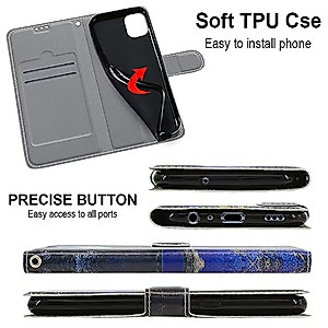 Domintell Galaxy S9 + Plus/G965 Moon Painted Wallet Case,[Card Slots] PU Leather Wallet Protection Case Magnetic Stand Flip Case Cover for Samsung Galaxy S9 + Plus Wrist Starp