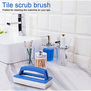 Pool Supply Hand-Held Pool Brush, Scrubbing Scouring Sponge Pad - Clean Pool Tile Grout, Walls, Vinyl Liners, Surface Cleaning Scrubber, Kitchen, Bathroom Tub, Shower Tile