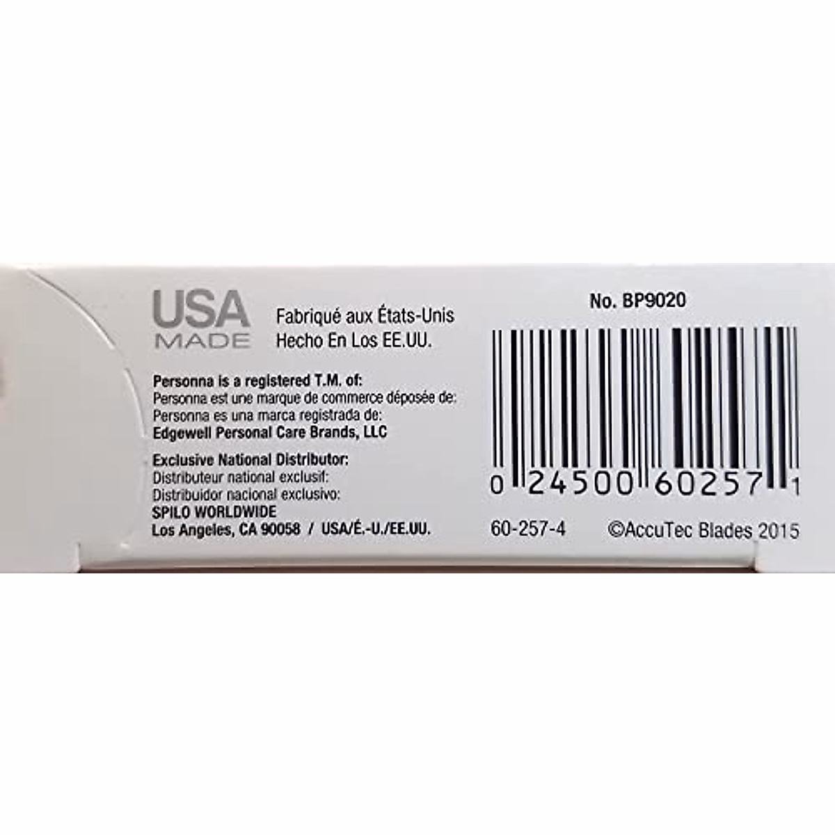 Personna Double Edge Razor Blades in White Wrapper 100 count