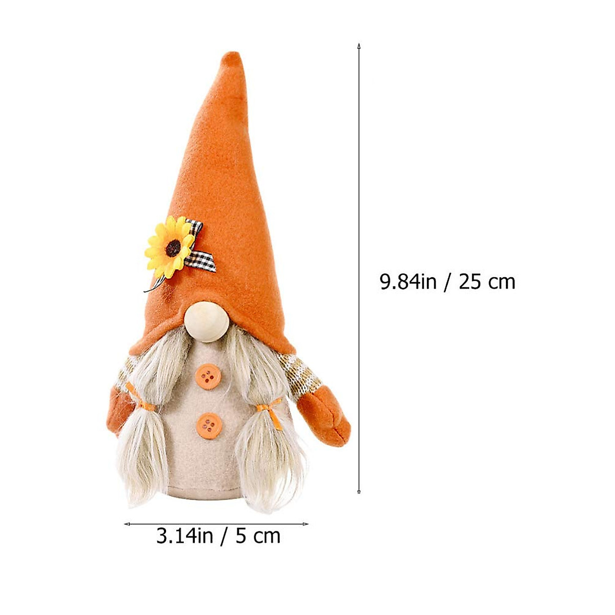Sunflower Garden Gnome Spring Summer Plush Dwarf Decorations Scandinavian Tomte Swedish Doll Tiered Tray Ornaments for Home Decor Girl