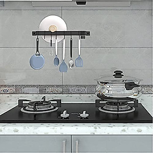 DREAMWENF Kitchen Wall Mounted Hanging Utensil Holder Rack with 10 S Hooks for Hanging Kitchen Utensils Set & Cookware, 16 inch, 2Pcs