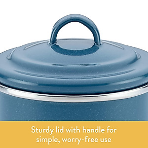 Ayesha Curry Enamel on Steel Bacon Grease Can / Bacon Grease Container - 4 Inch, Blue