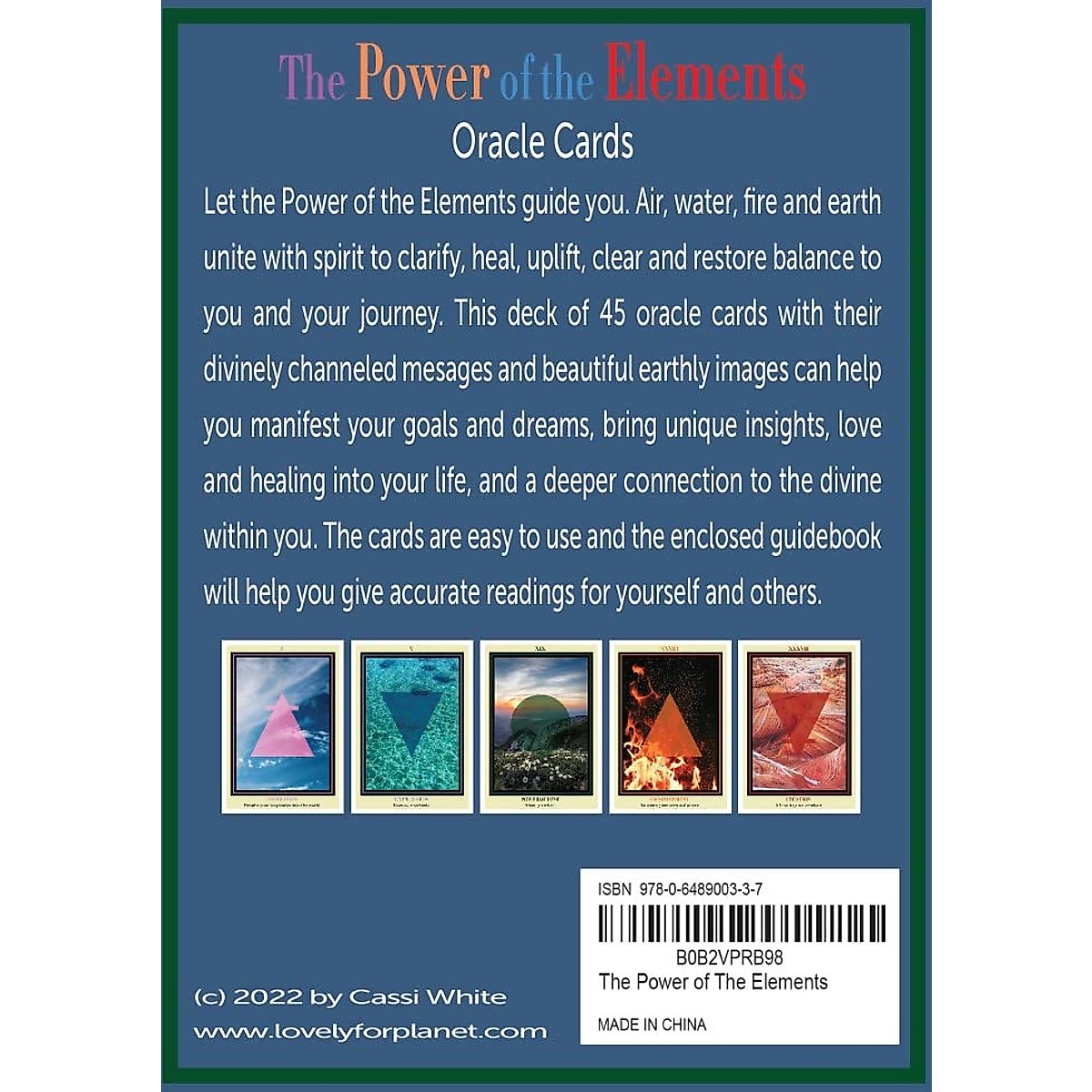 The Power of The Elements Oracle Cards. 45-Card Deck and Guidebook. Beautiful Colorful Images and Divinely Channeled Messages for Lovers of Oracle Cards